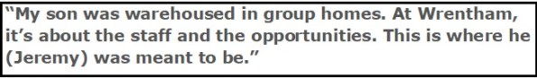 Mother praises staff at the Wrentham Developmental Center after state ...